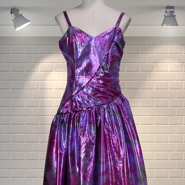 80s Purple Dress - Etsy