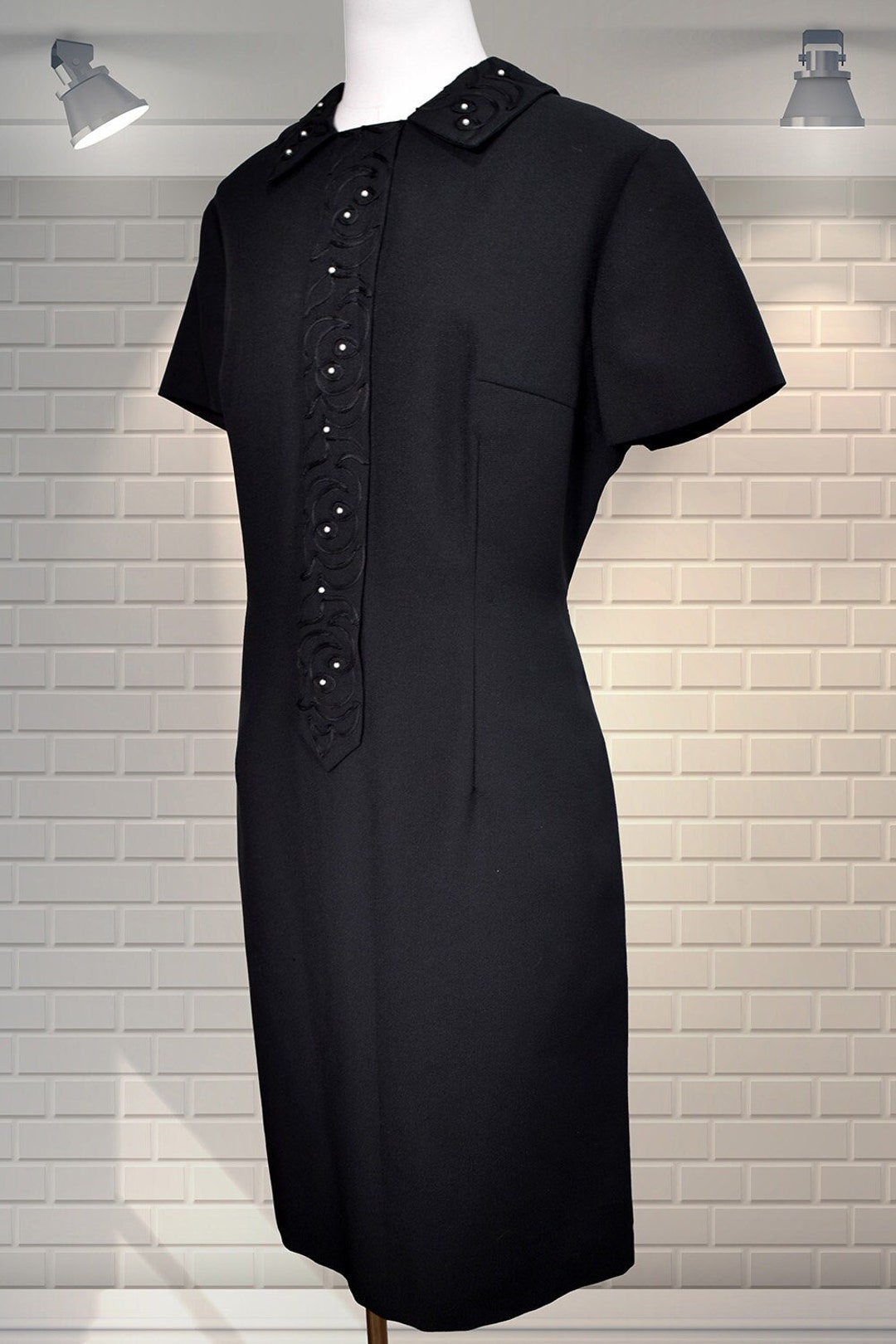 Original Vintage Crimplene Mod Shift Dress Glorette Trevira UK 14 - Etsy