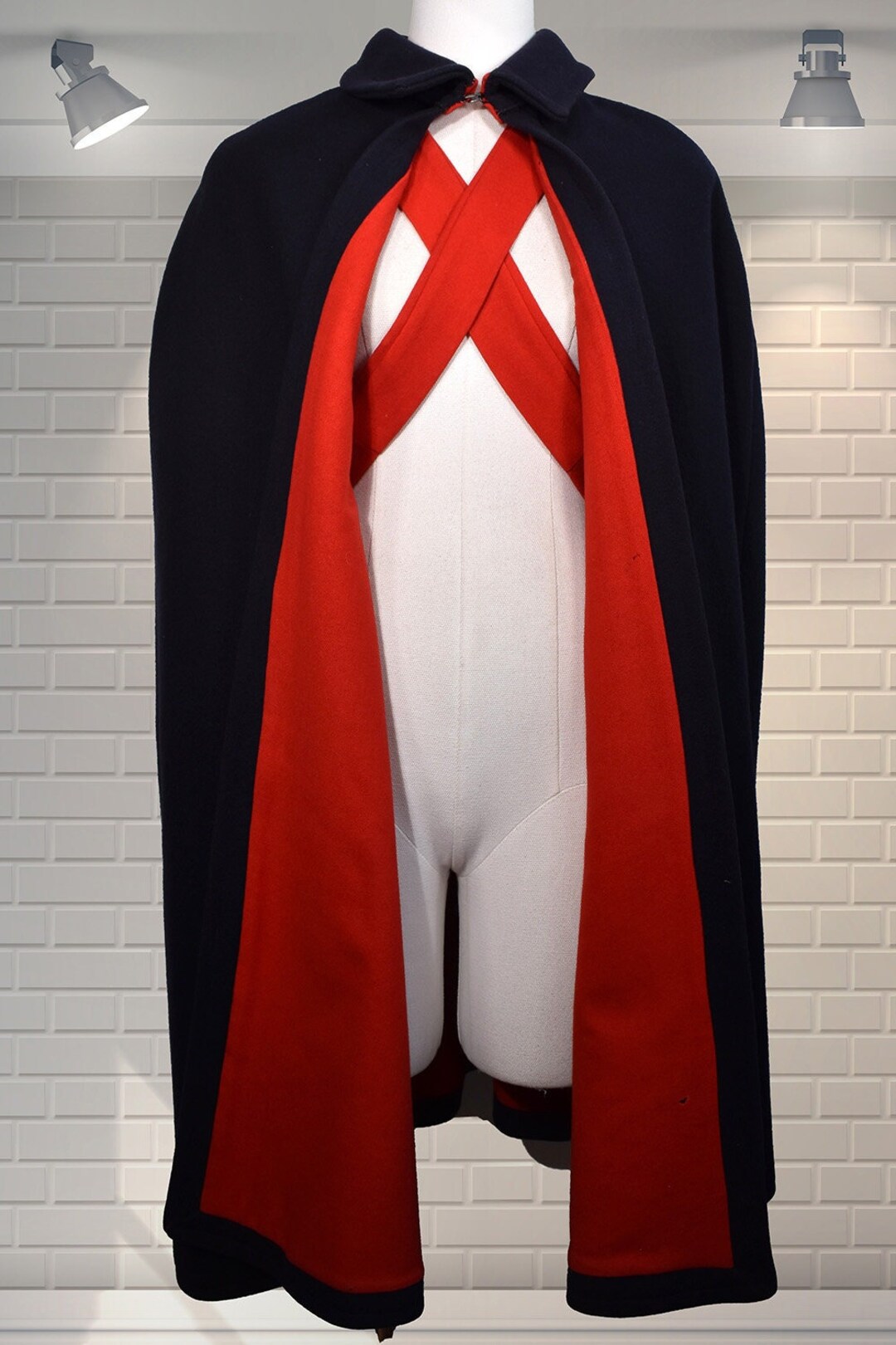 Authentic Original Vintage Wool Nurses Cape and Crossover Straps - One ...