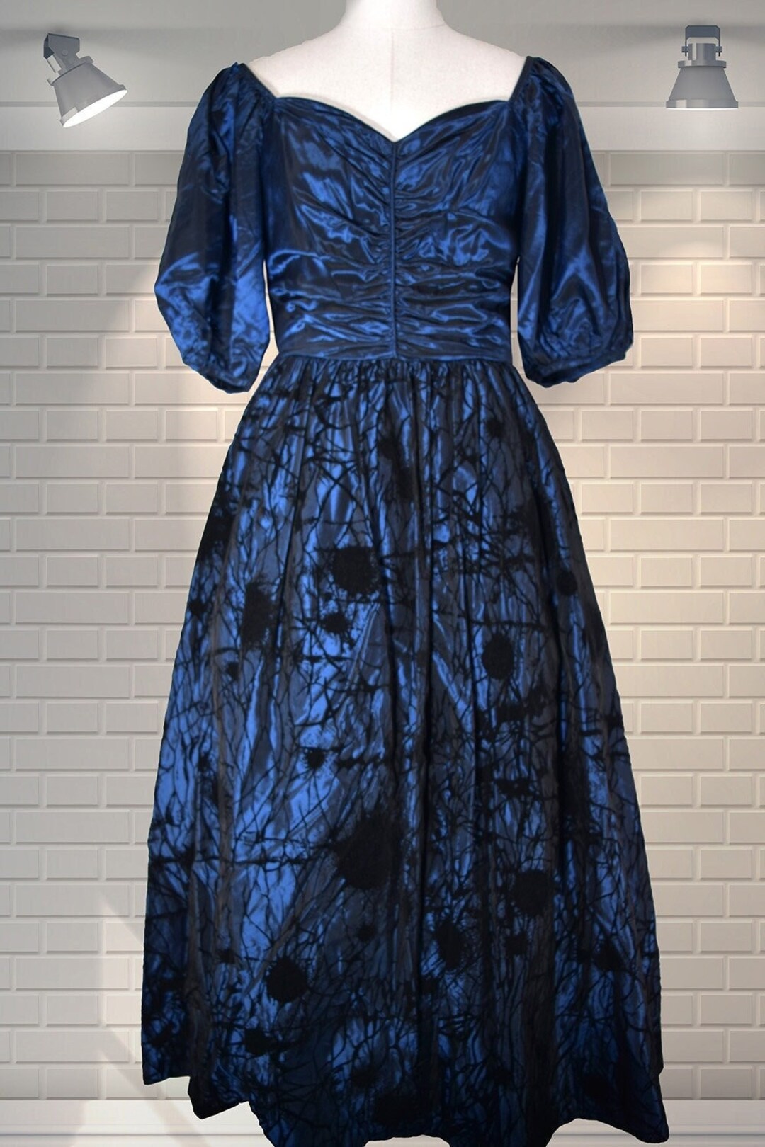 Vintage 1980s Goth New Wave Cocktail Party Disco Hostess Dress - VERA ...