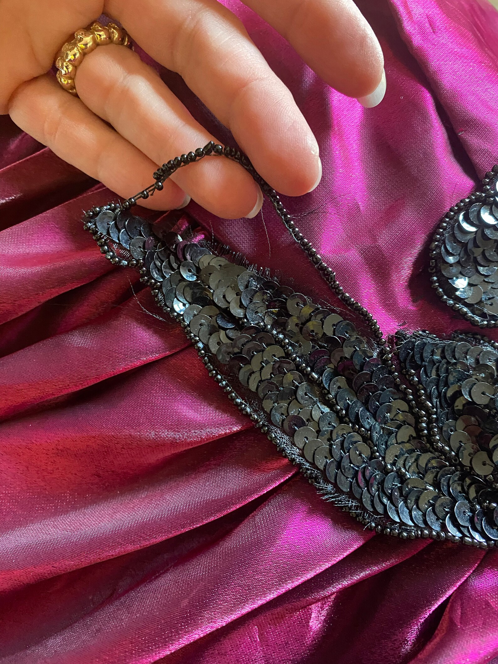 WOW Original Vintage 1980s MAGENTA Pink Lame 1980s Ra Ra Party Dress UK ...