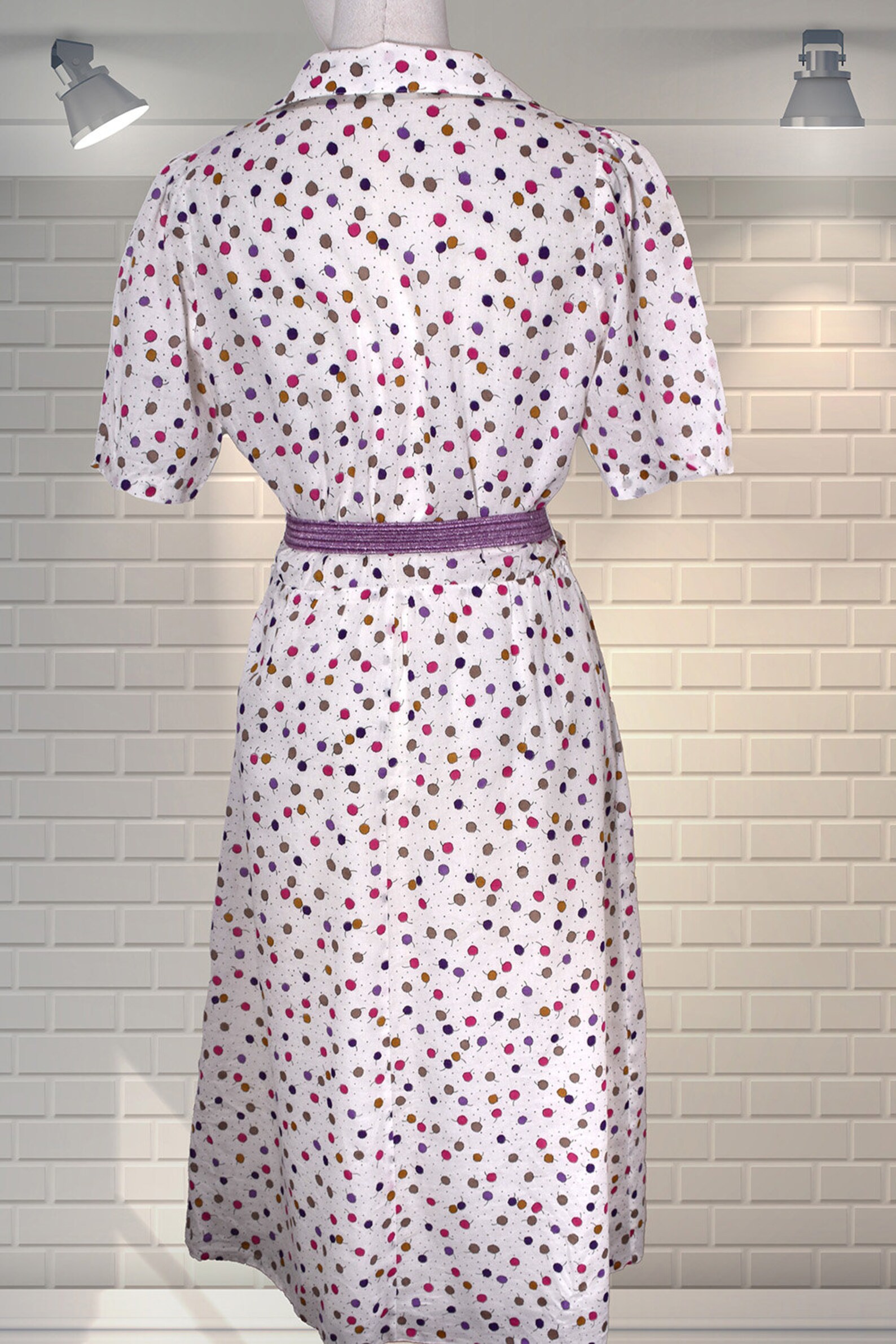 Pretty Vintage Spotty Cotton Tea Dress 1980s Does the 1940s UK 8 - Etsy