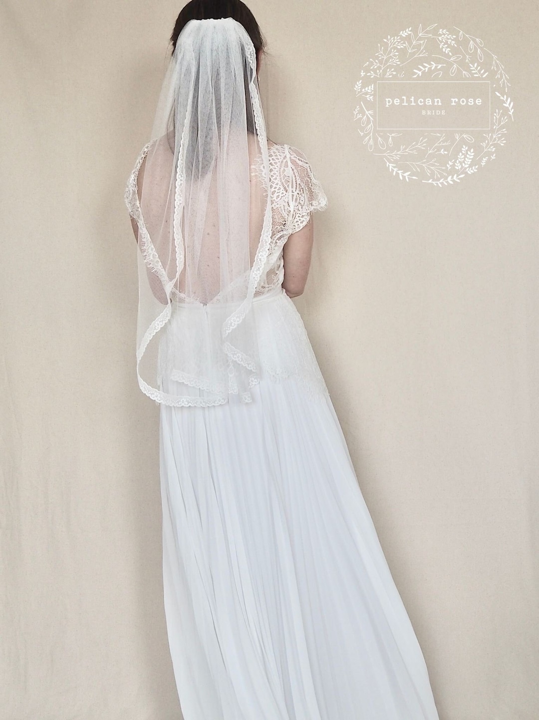 Soft Boho Wedding Veil, Eco Friendly Veil, Sustainable Veil, Single ...
