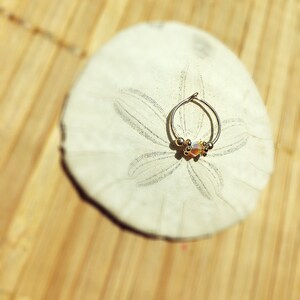 Gold Filled Nose Ring: Handmade Septum Hoop With Daisy Beads - Etsy