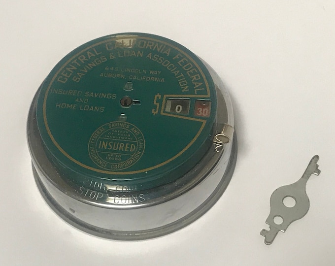 Vintage WORKING Add O Bank Metal Coin Bank WITH KEY by Steel Products ...