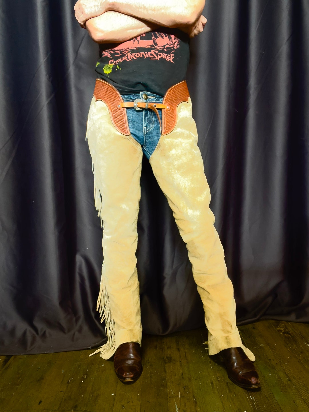 Suede Beige Fringe Chaps Western Wear Horseback Riding - Etsy