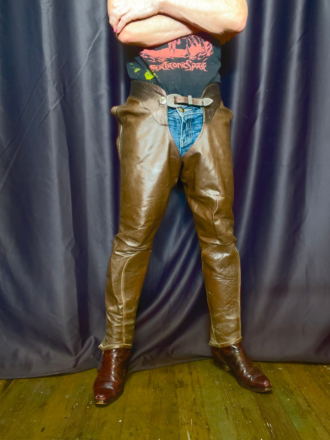 Brown Leather Zip up Chaps Western Wear Horseback Riding - Etsy