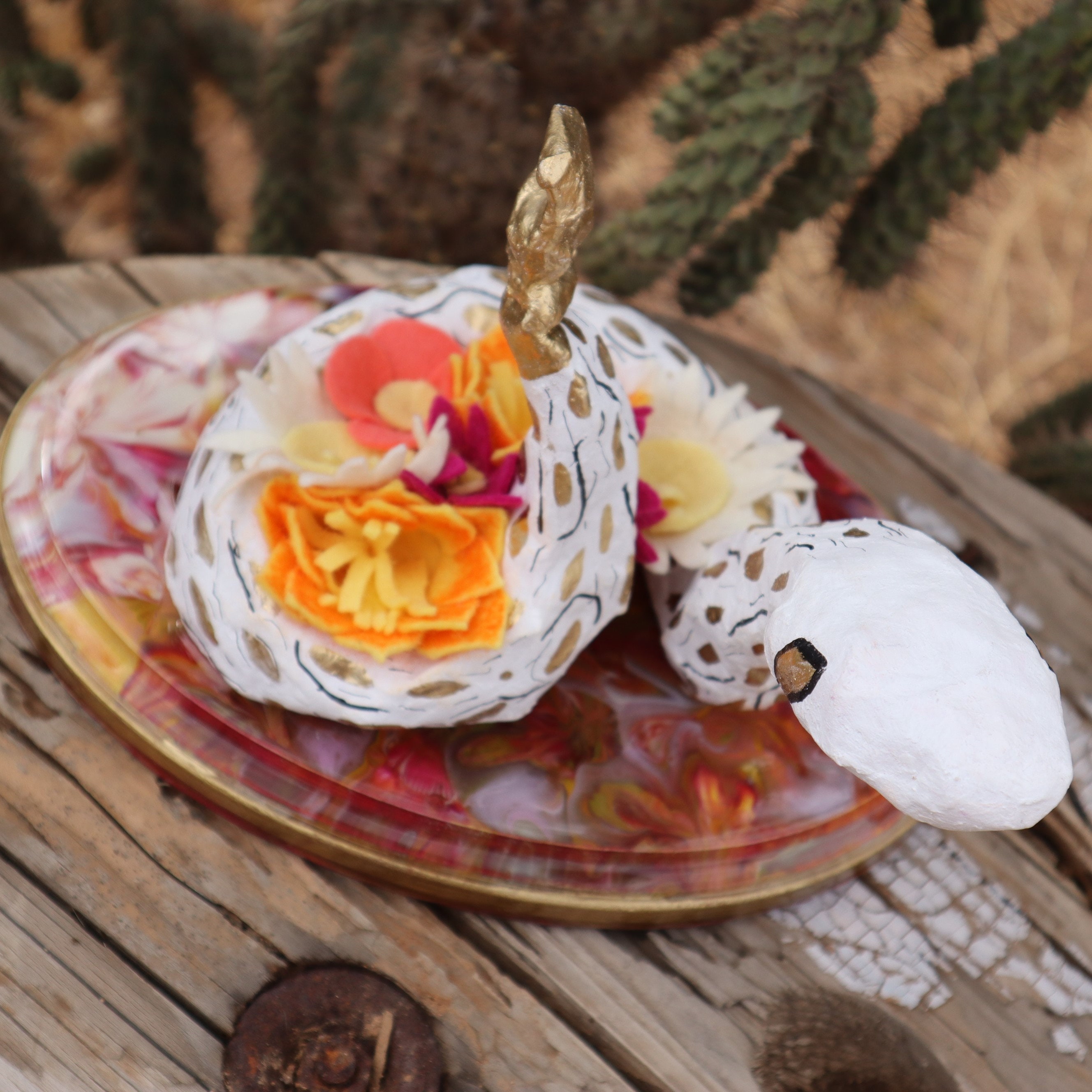 Paper Mache Rattlesnake Sculpture Table/shelf Art - Etsy