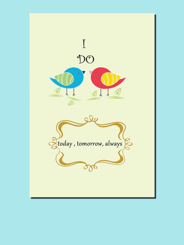 I Do Greeting Card Digital Instant Download Card 5x7 Fold Card for ...