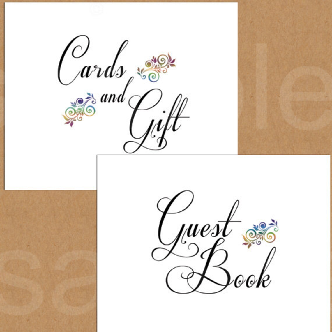 Guest Book Sign and Cards and Gift Sign Wedding - Etsy