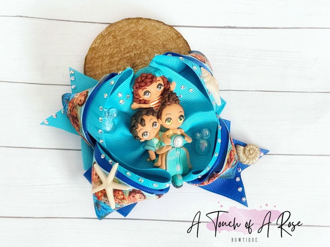 Sea Monster Bow, Under the Sea Bow Clip, OTT Over the Top Hair Bow ...