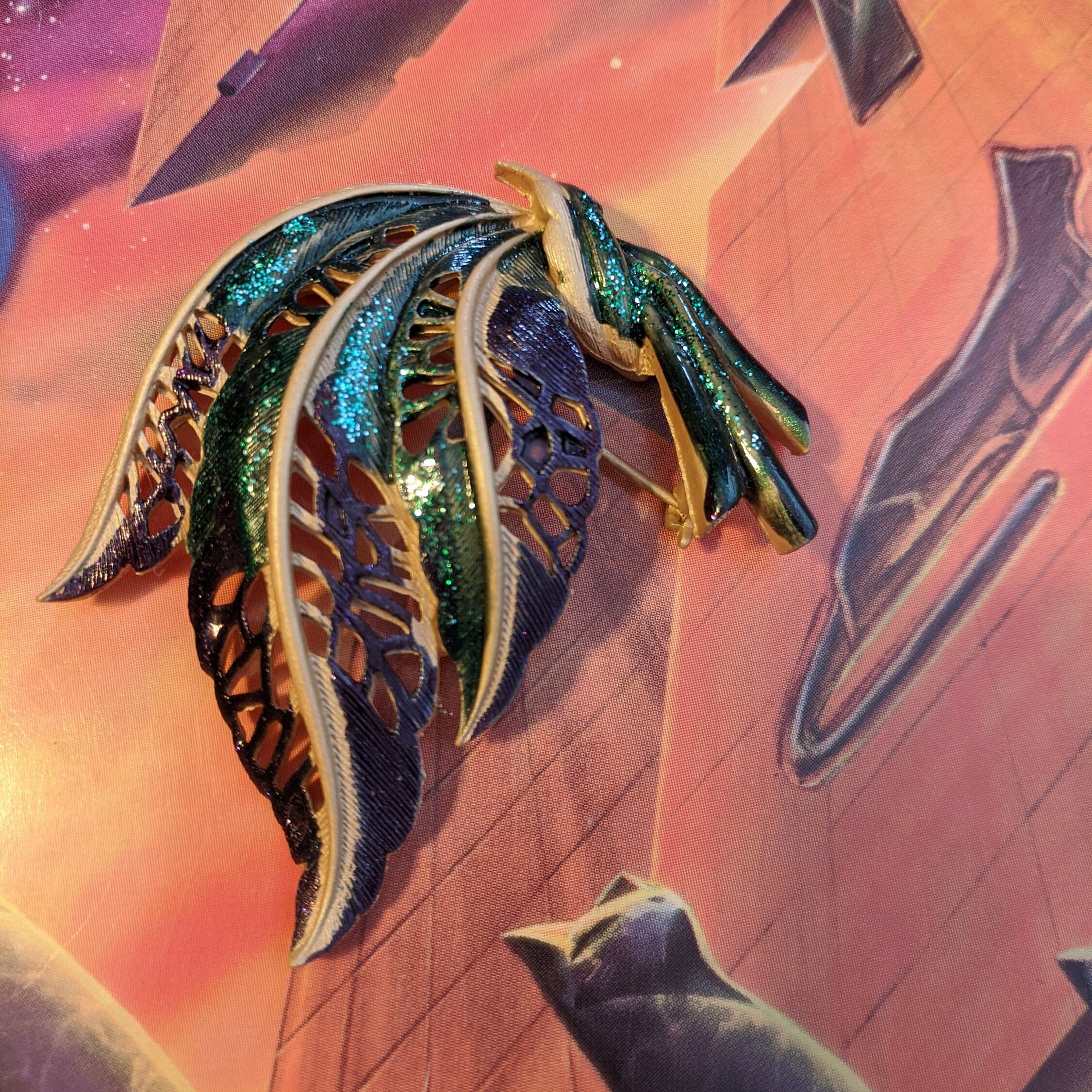 Painted Cape Brooch - Etsy