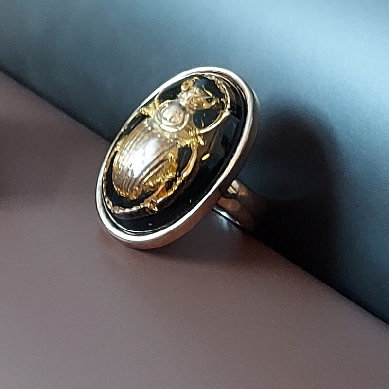 Gold Scarab Ring - Etsy
