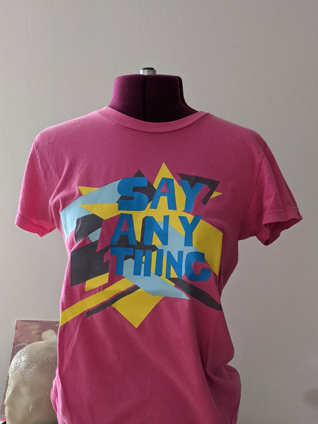Say Anything T Shirt, Pop Culture Rom-con Movie | RETRO 80s Hot Pink ...