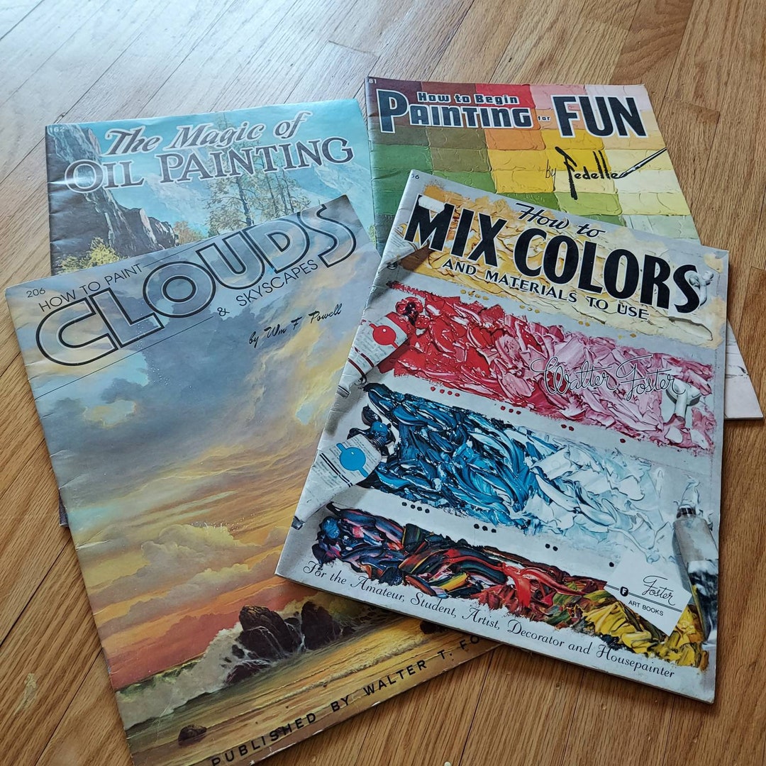 VTG Painting Guide Books | 4 Soft Cover Editions | Clouds, Portraits ...