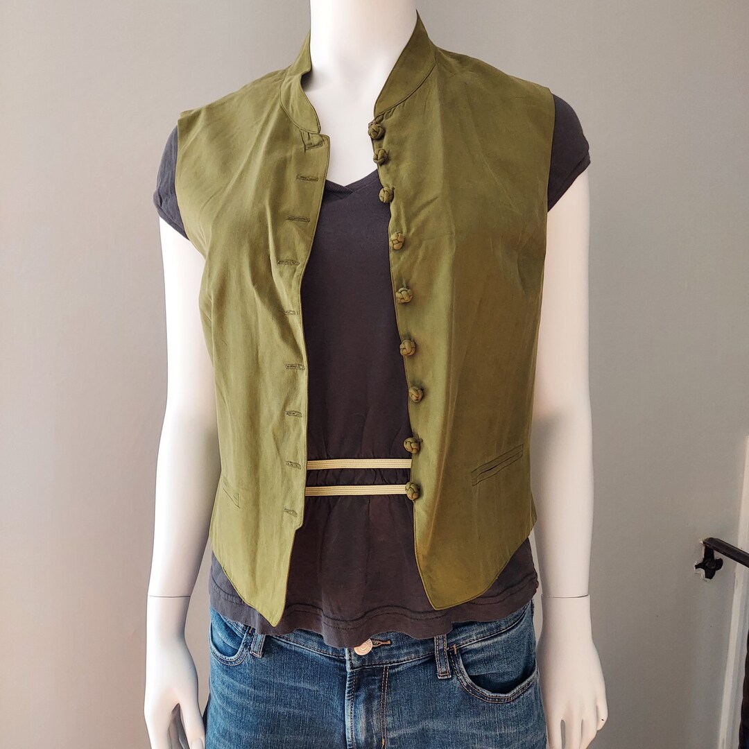 Mandarin Silk Vest Deep Pear Size Medium/large VINTAGE 70s - Etsy