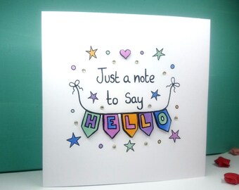 Say Hello Card - Etsy