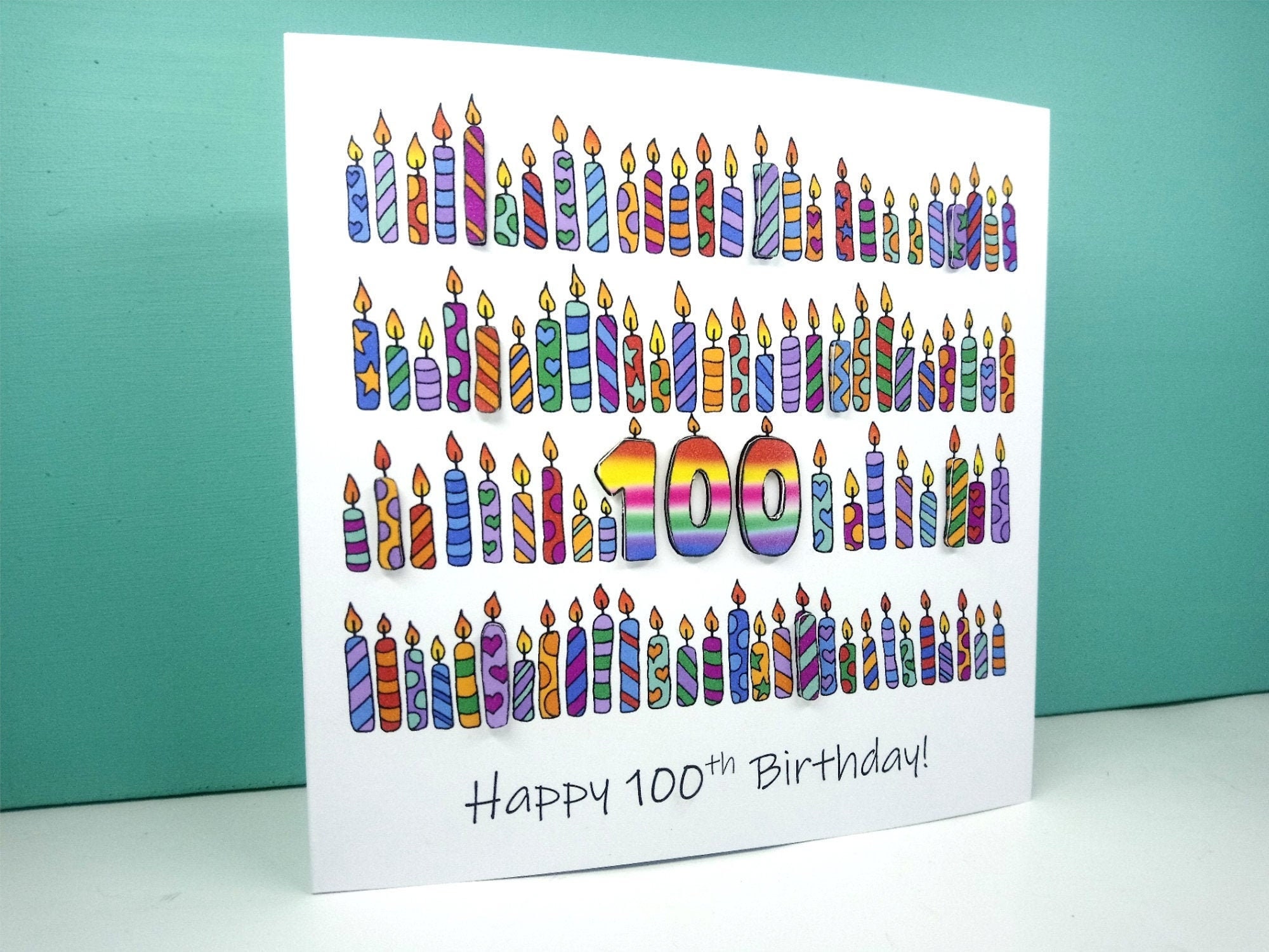 100th Birthday Card Happy 100 Birthday Card Birthday - Etsy UK
