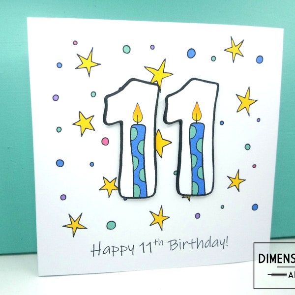 11th Birthday Card - Etsy UK