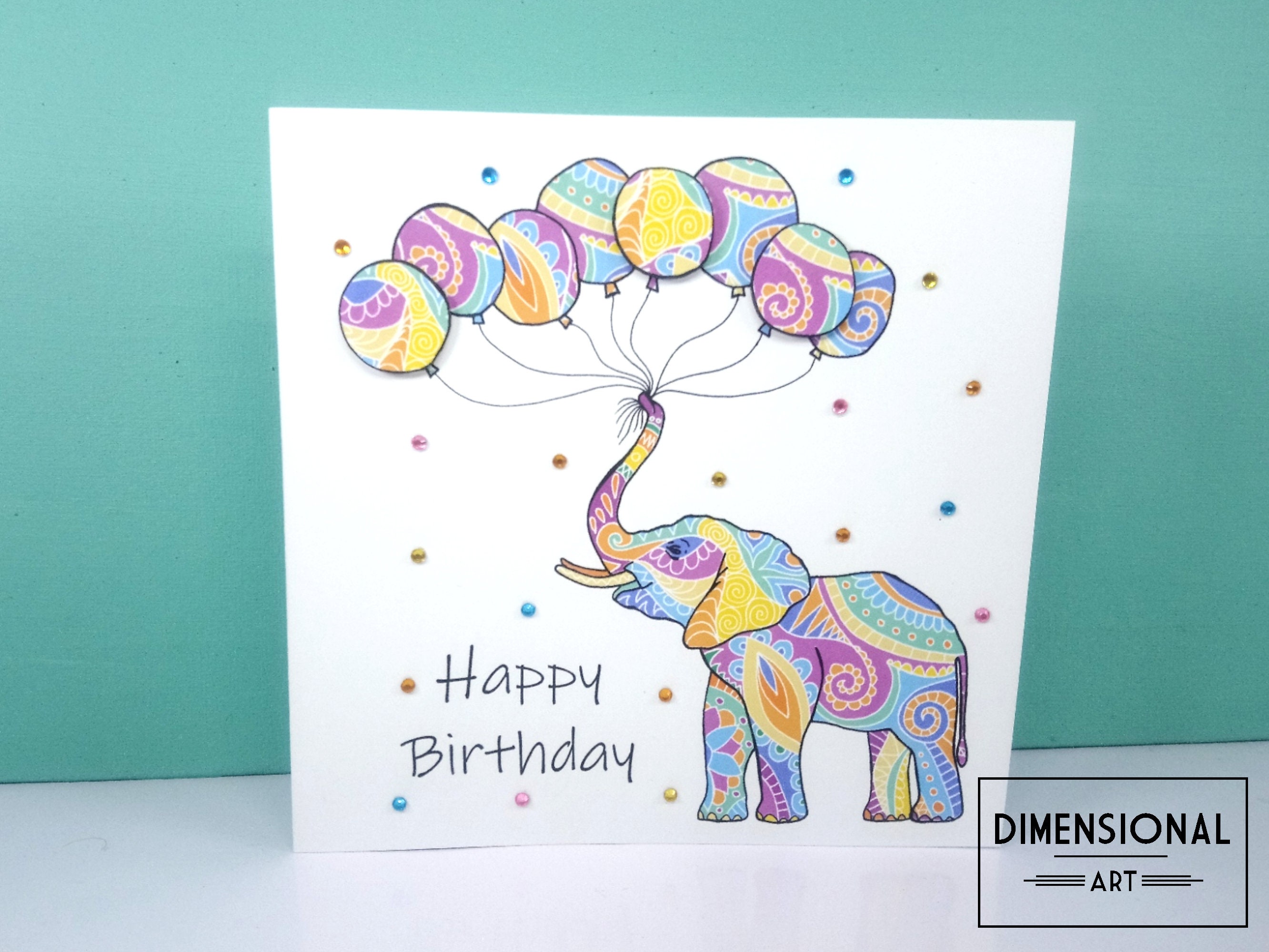 Elephant Birthday Card Birthday cards for her Birthday | Etsy