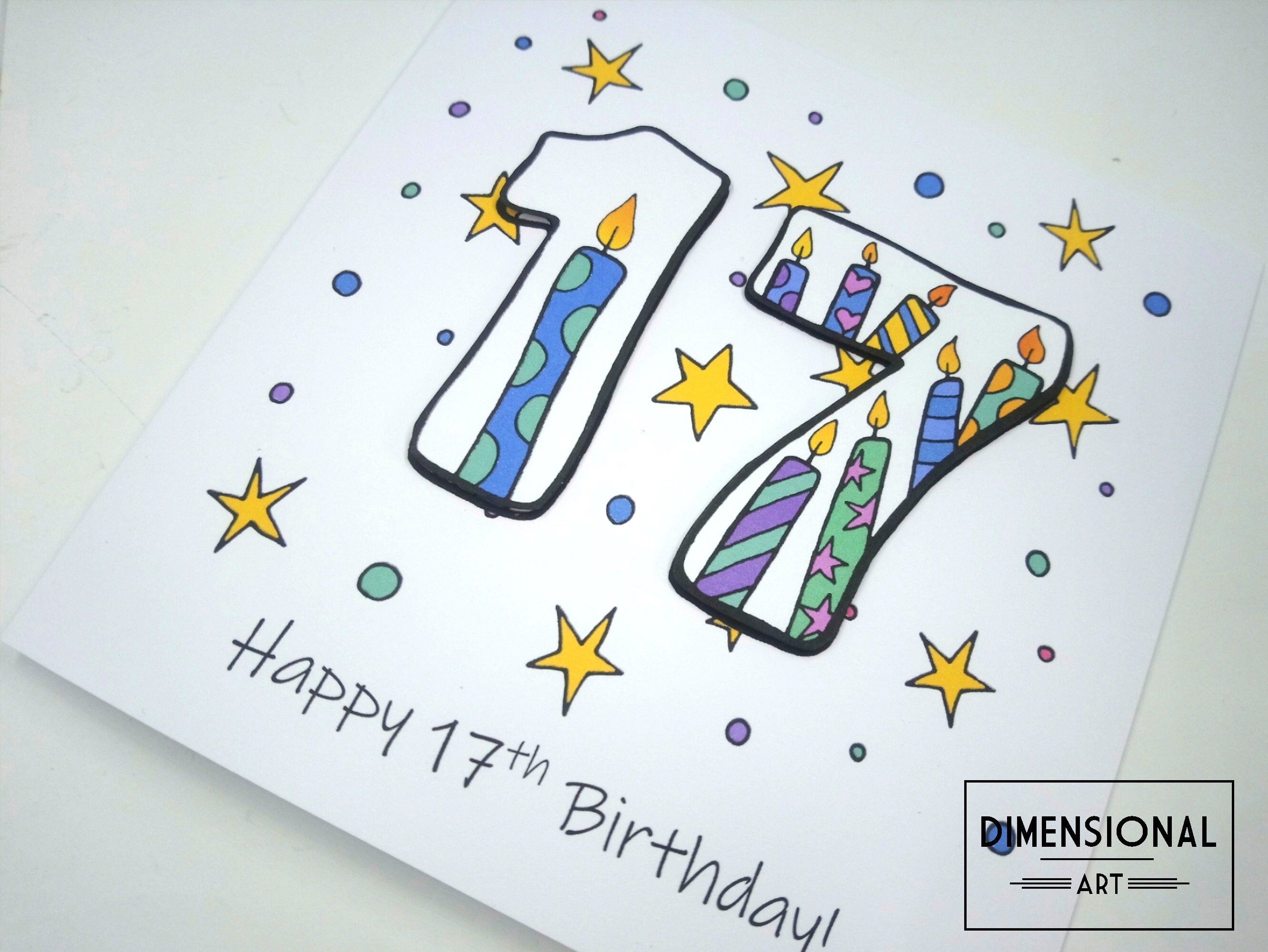 17th Birthday Card Happy 17th Birthday Seventeen Today - Etsy UK