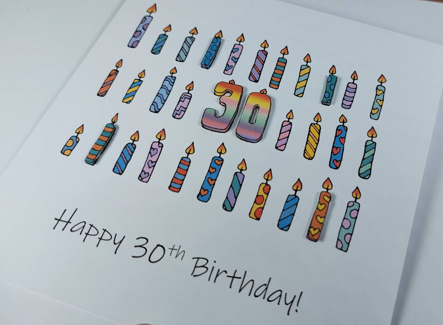30th Birthday Card Happy 30 Birthday Card Handmade Card - Etsy