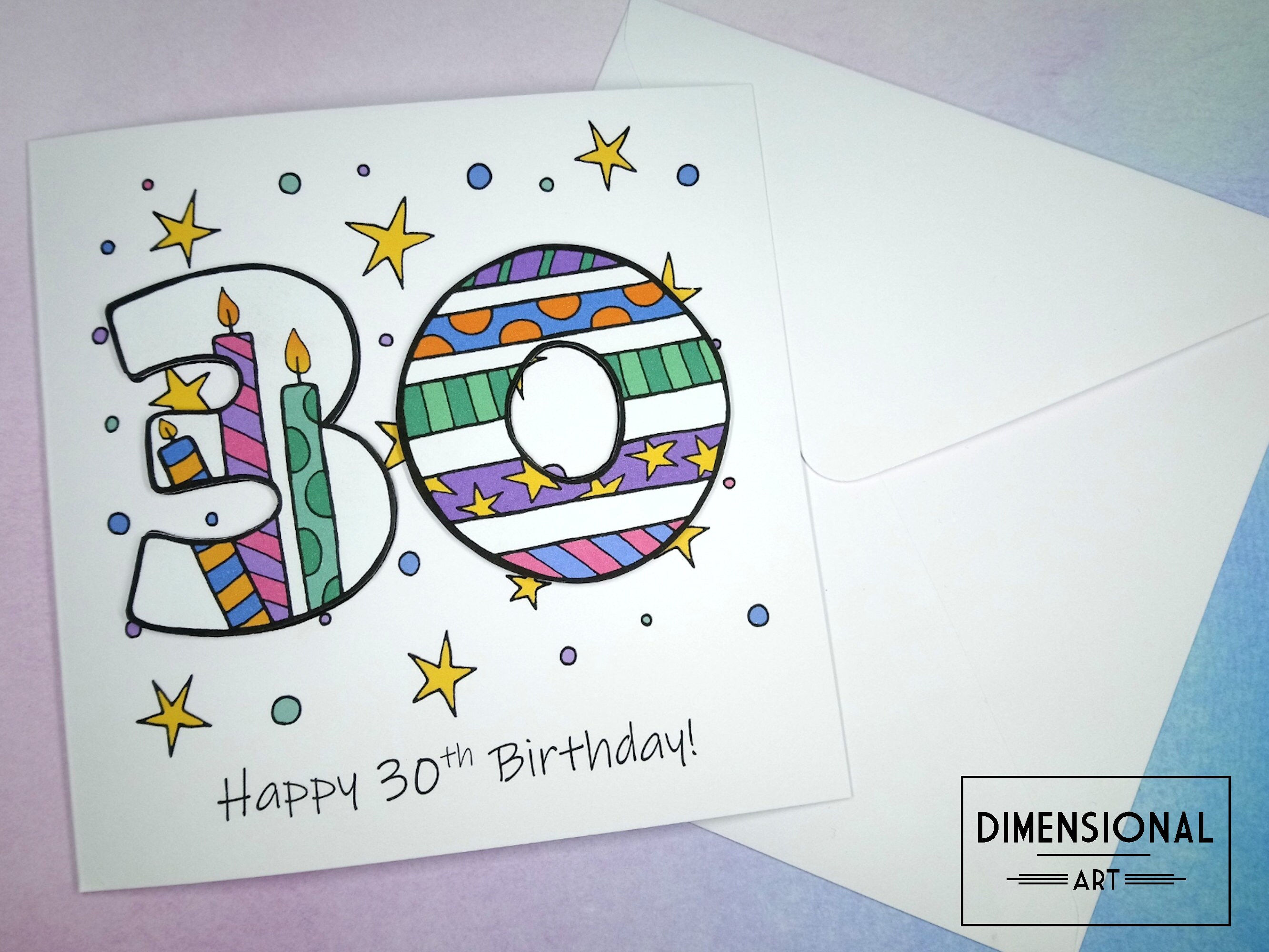 30th Birthday Card Happy 30th Birthday Thirty Today 30 - Etsy UK