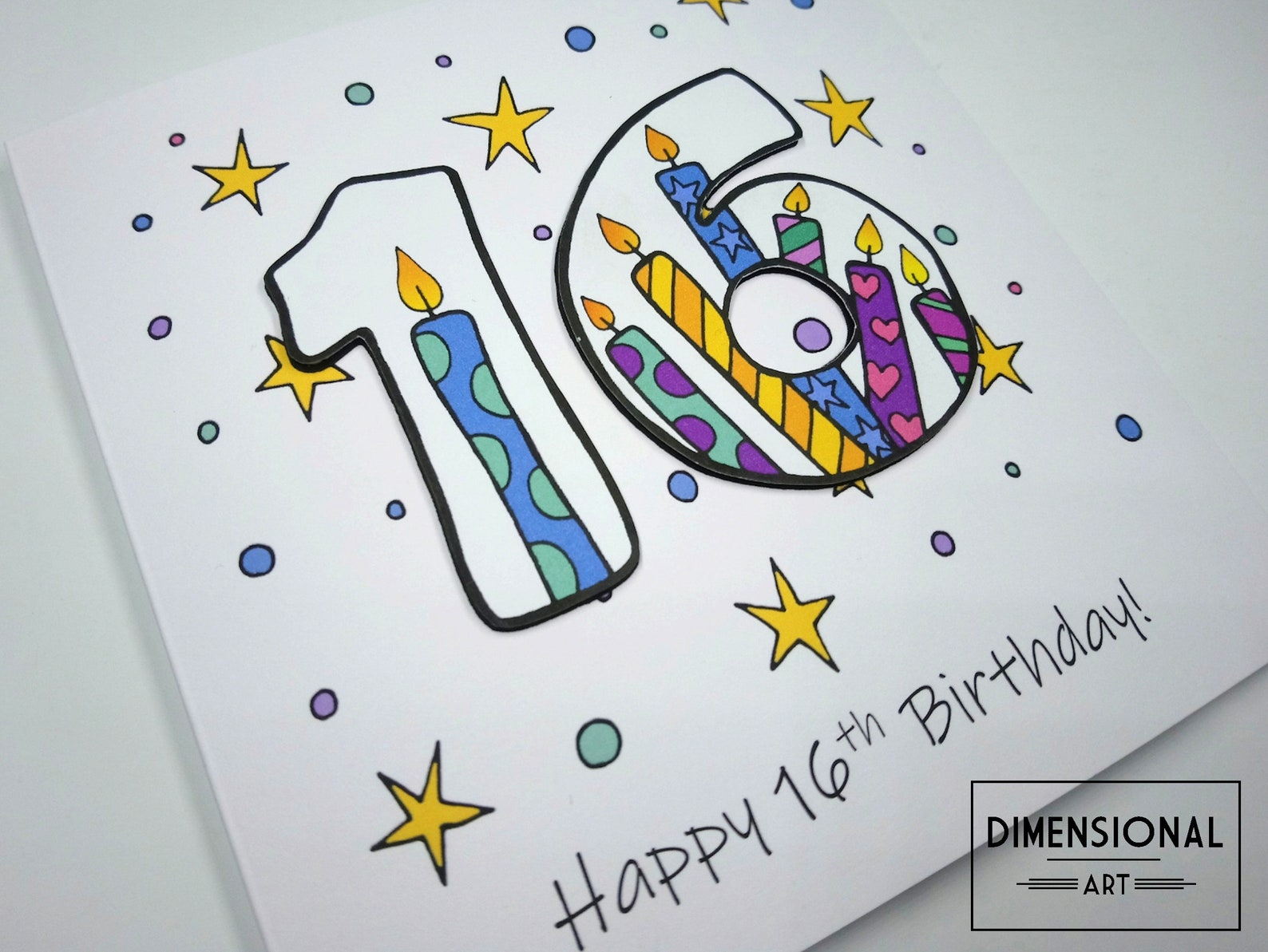 16th Birthday Card Happy 16th Birthday Sixteen Today 16 | Etsy