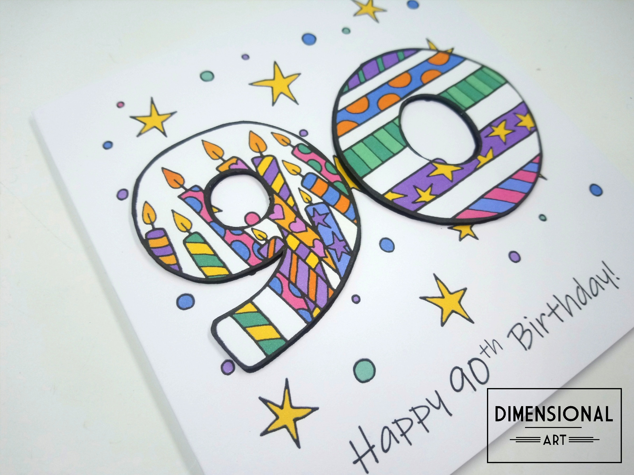 90th Birthday Card Happy 90th Birthday Ninety Today 90 - Etsy UK