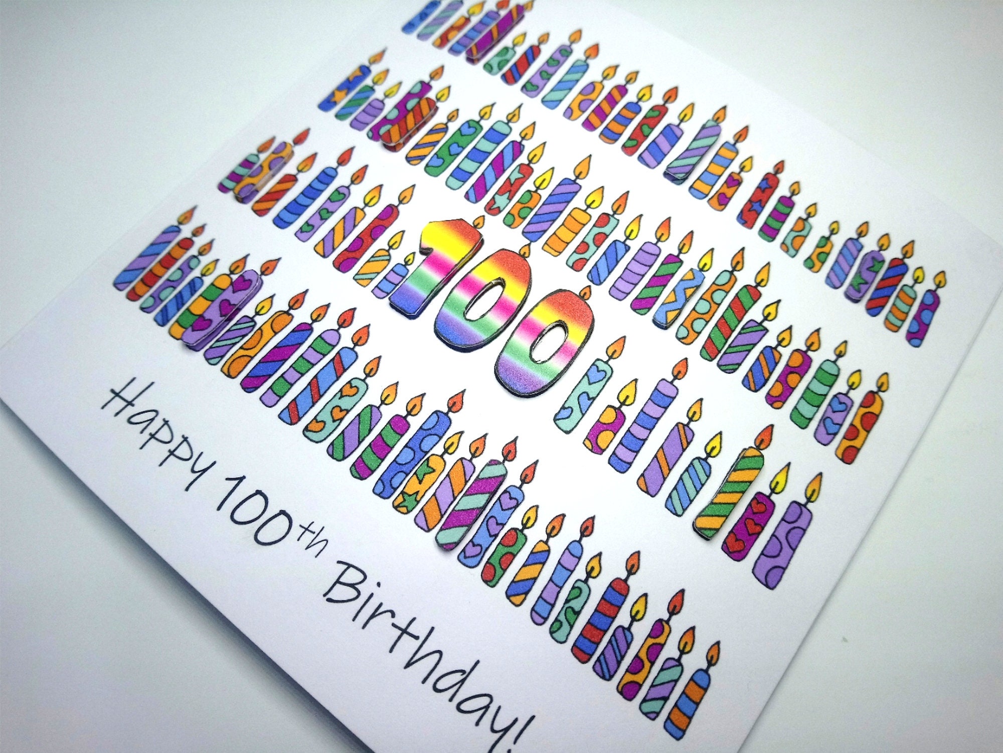 100th Birthday Card Happy 100 Birthday Card Birthday - Etsy
