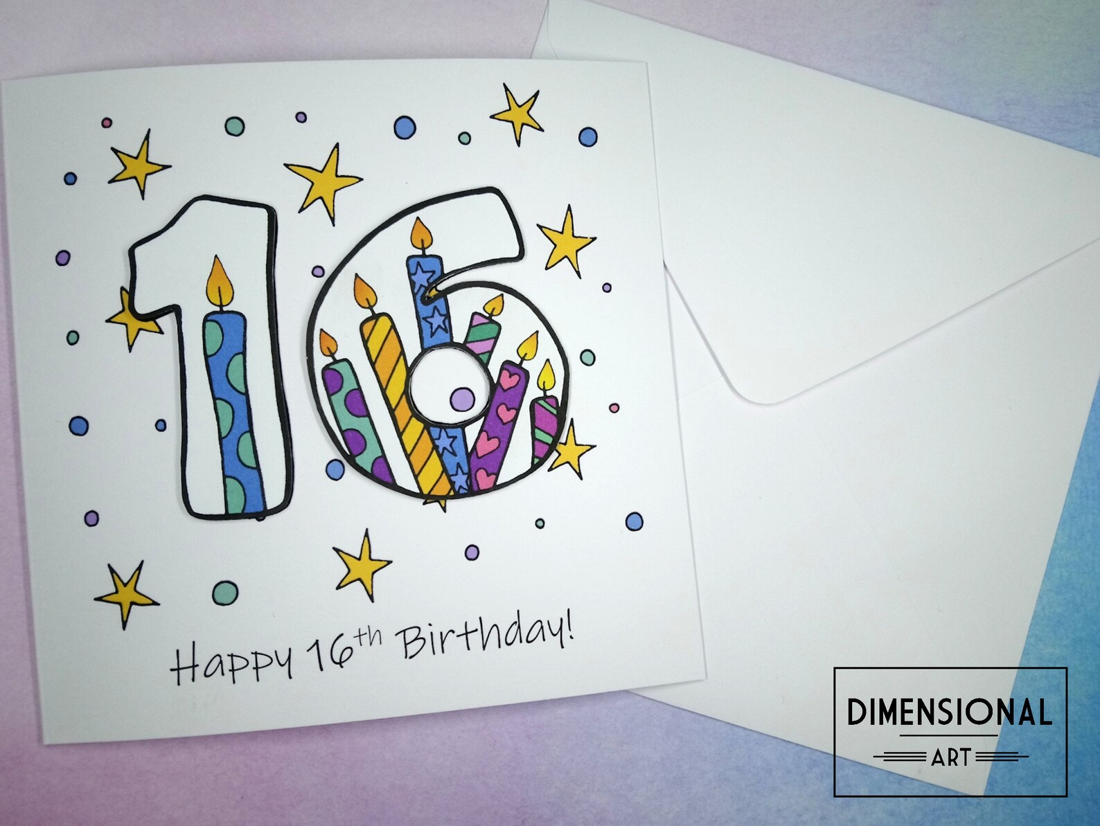 16th Birthday Card Happy 16th Birthday Sixteen Today 16 | Etsy