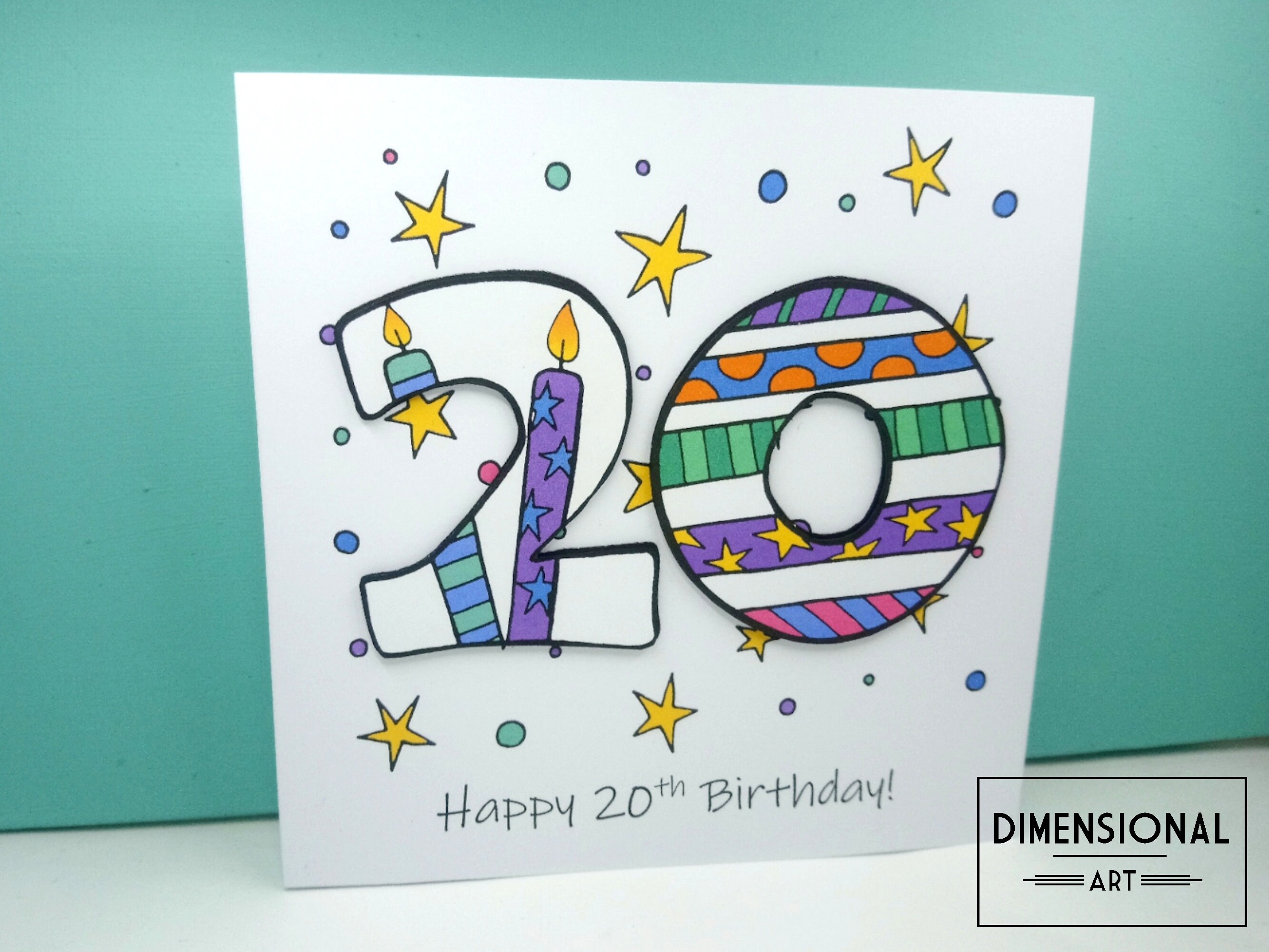 20th Birthday Card Happy 20th Birthday Twenty Today 20 - Etsy UK