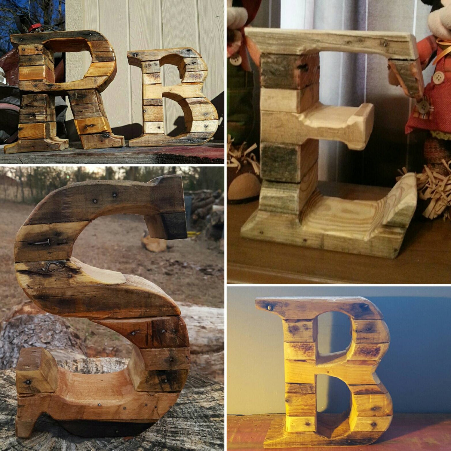 Reclaimed Wood Decor Lettersany LETTER AVAILABLE - Etsy