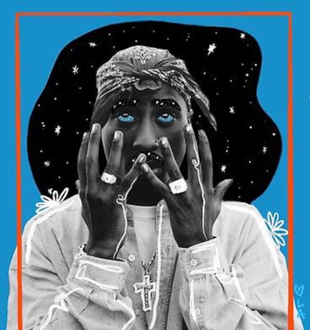 Contemporary Mixed Media | Digital Collage Artwork of Tupac | Black ...