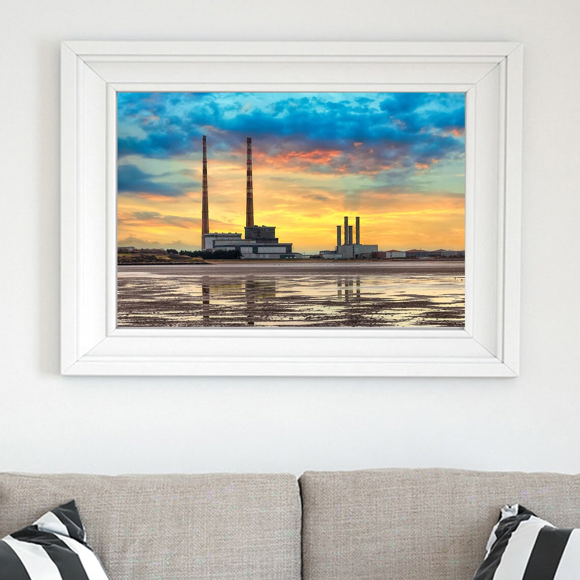 Poolbeg Chimneys Art Print. Pigeon House Chimneys - Etsy