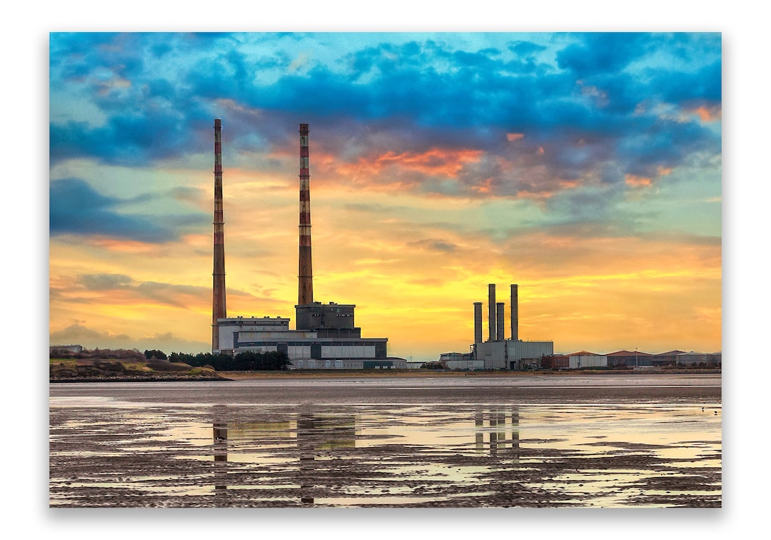 Poolbeg Chimneys Art Print. Pigeon House Chimneys - Etsy
