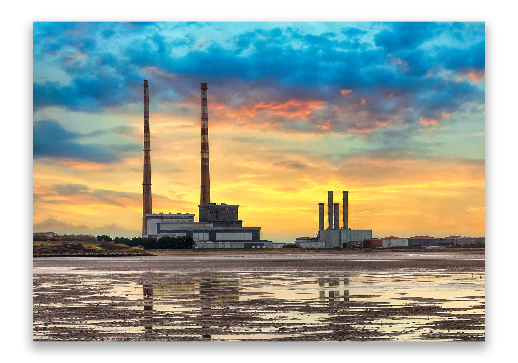 Poolbeg Chimneys Art Print. Pigeon House Chimneys - Etsy