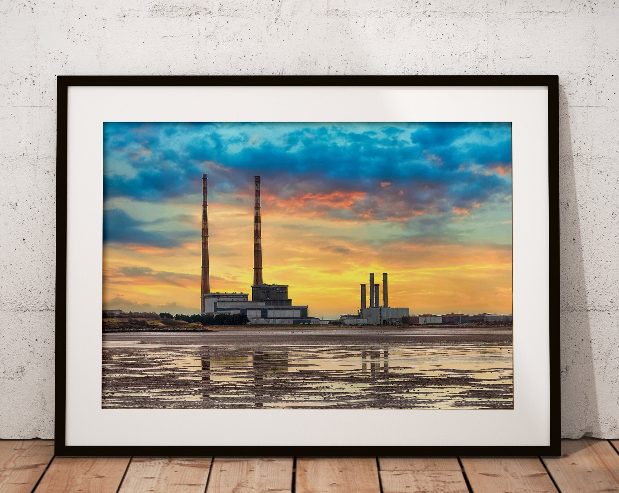 Poolbeg Chimneys Art Print. Pigeon House Chimneys - Etsy