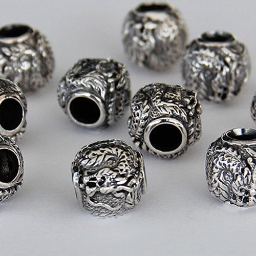 Sterling Silver Pixiu Bead 925 Silver Pi Xiu Bead Kylin - Etsy