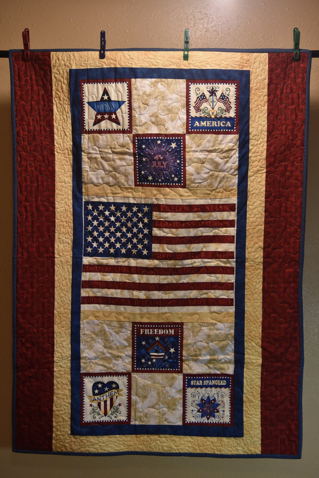 Pledge of Allegiance Throw/quilt - Etsy