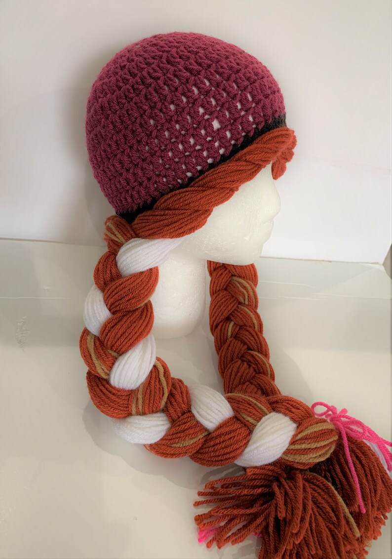 Anna Hat Anna Wig Anna Crochet Hat Frozen Hat Disney | Etsy