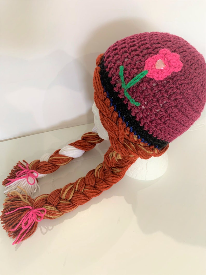 Anna Hat Anna Wig Anna Crochet Hat Frozen Hat Disney - Etsy
