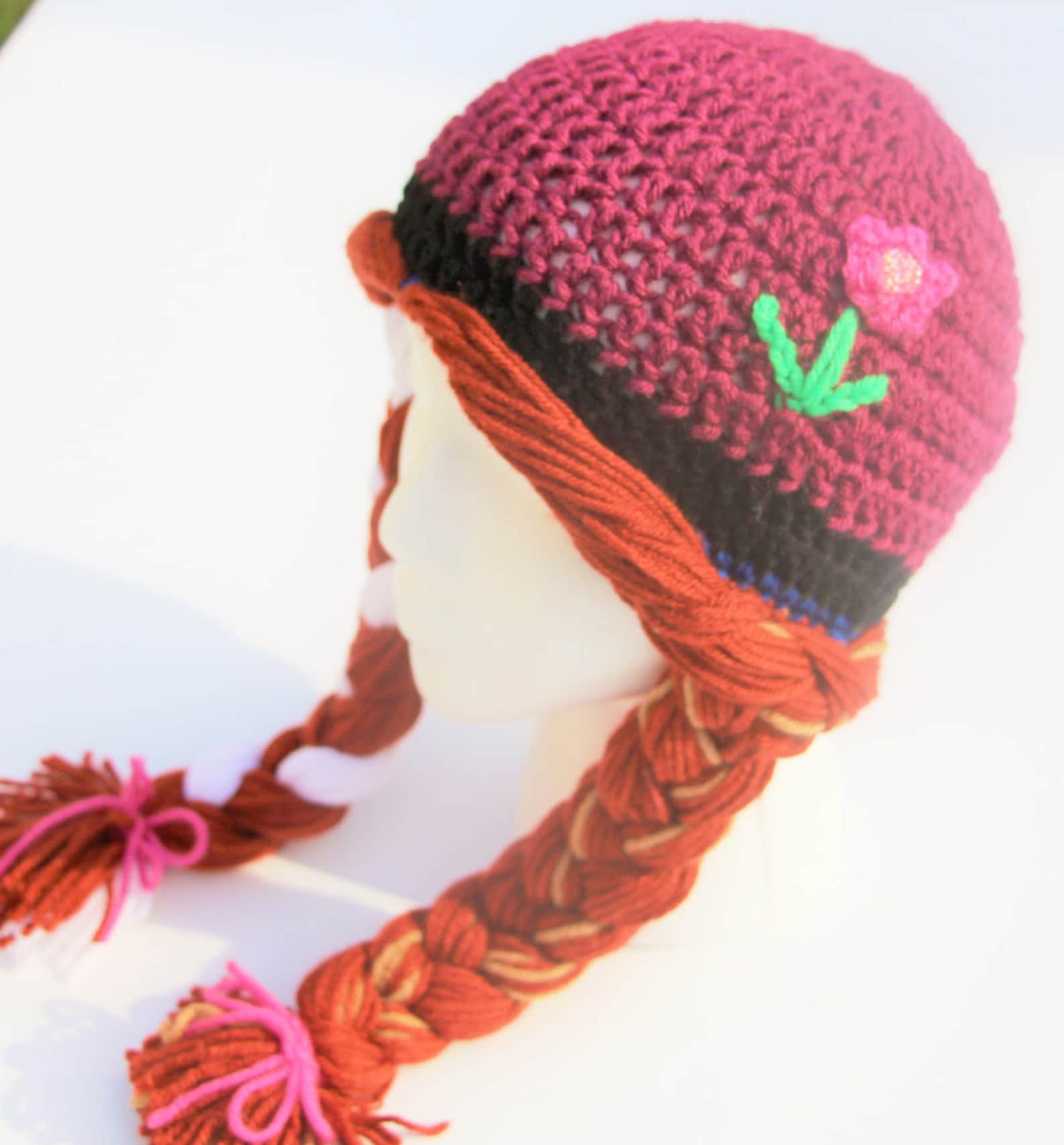 Anna Hat Anna Wig Anna Crochet Hat Frozen Hat Disney | Etsy