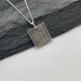 Tiny Square Silver Necklace Silver Square Pendant Necklace Silver ...