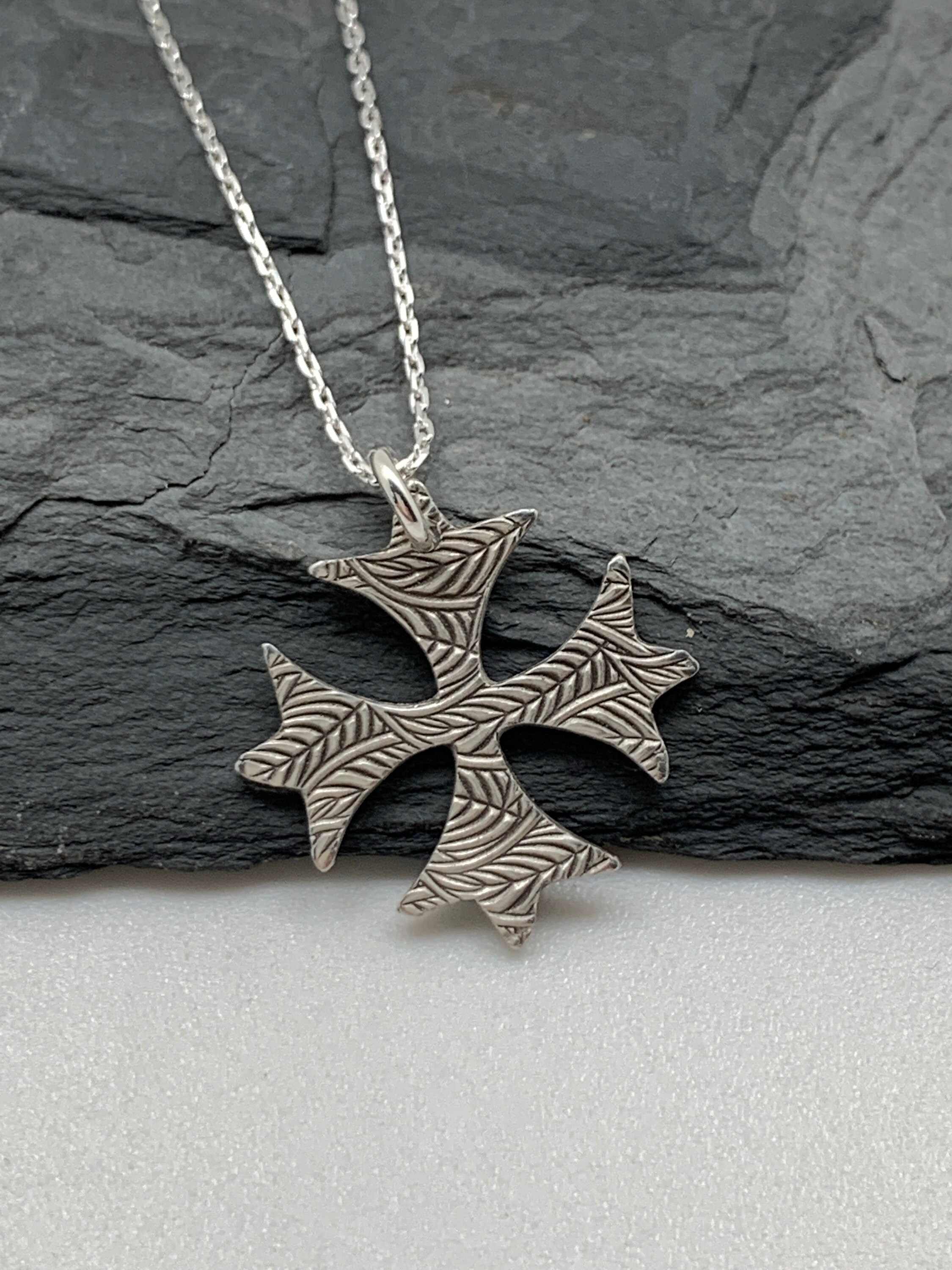 Small Silver Cross Necklace Sterling Silver Necklace Silver | Etsy