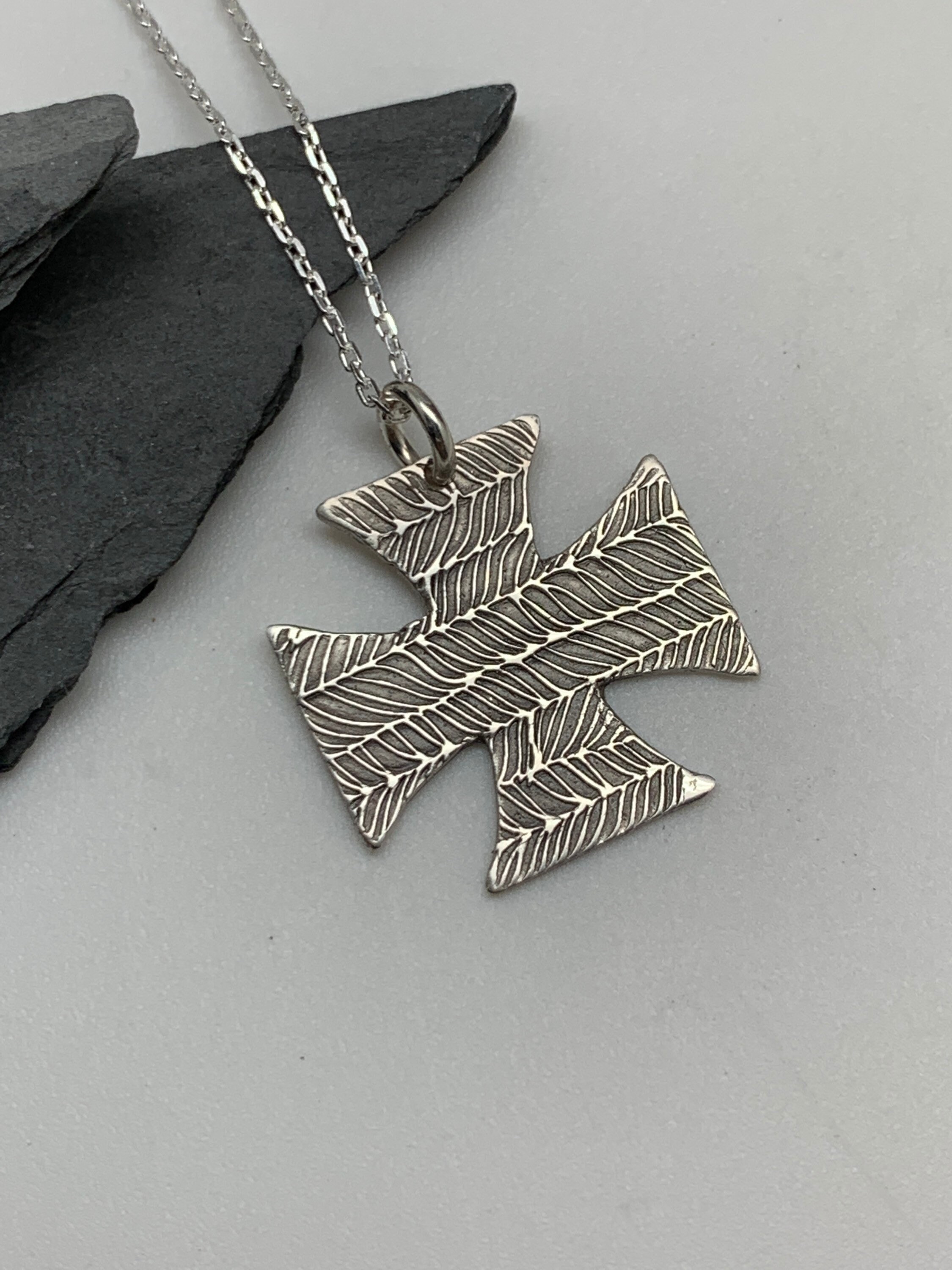 Unique Silver Cross Sterling Silver Necklace Silver Cross Pendant ...