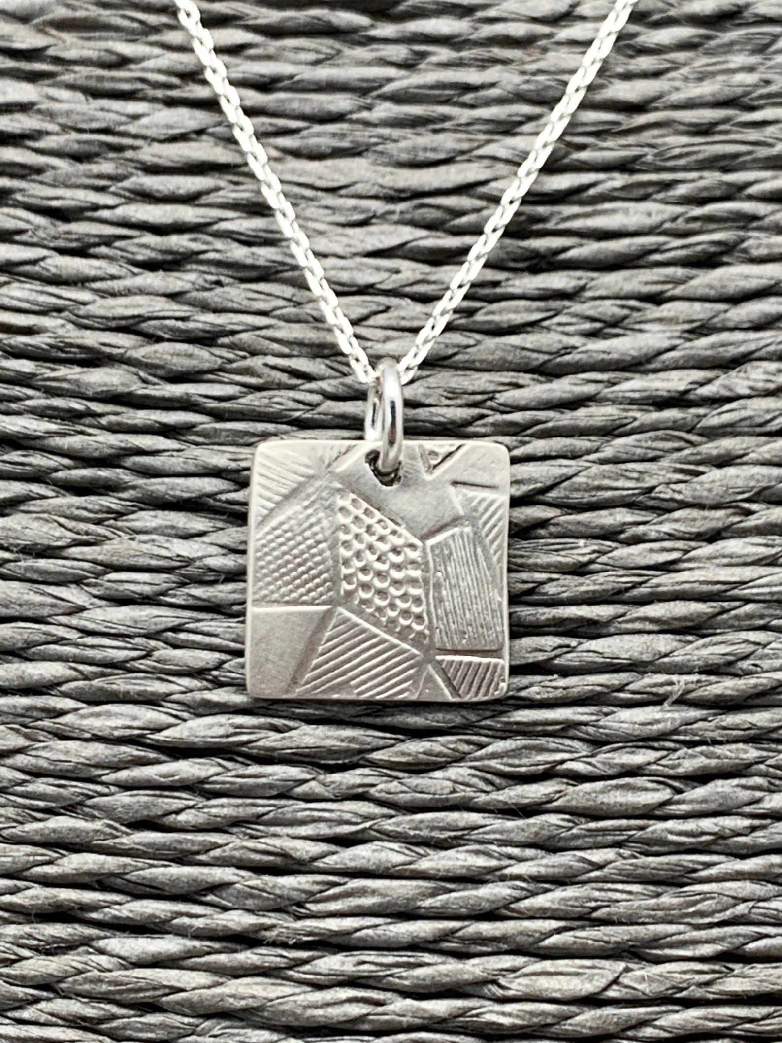 Minimalist Jewelry Tiny Modern Necklace Silver Pendant Simple Necklace ...