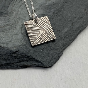 Minimalist Jewelry Tiny Modern Necklace Silver Pendant Simple Necklace ...