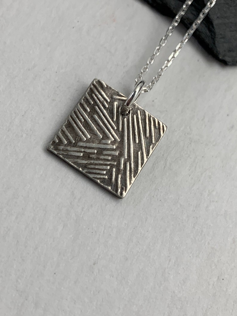 Minimalist Jewelry Tiny Modern Necklace Silver Pendant Simple Necklace ...