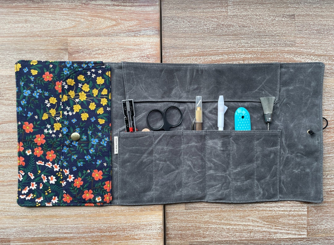 Waxed Canvas Grey Tool Rollup Toolkit Tool Case Gift for - Etsy